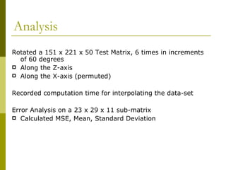 Comparing 3-D Interpolation Techniques | PPT