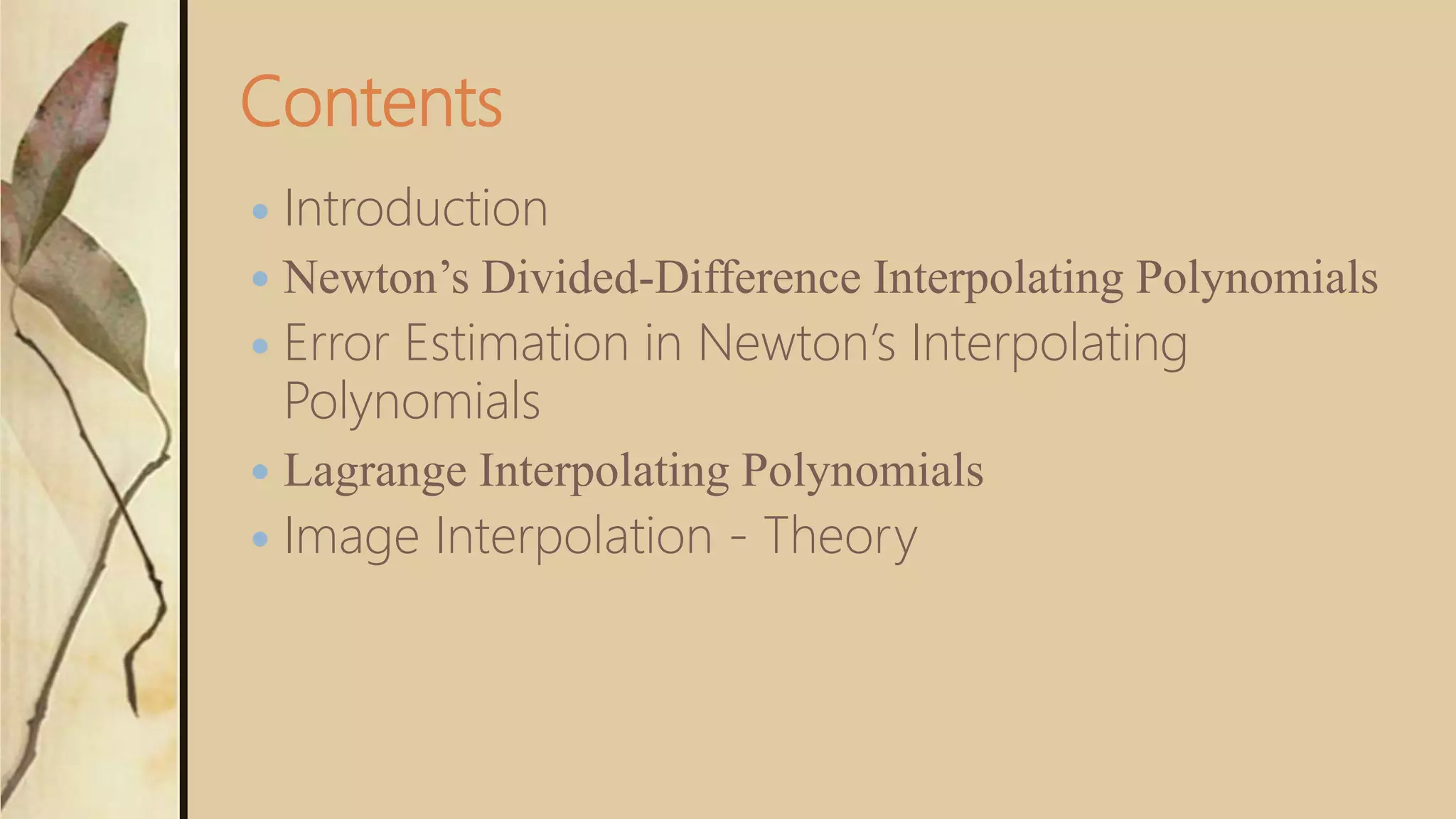 Interpolation | PPTX