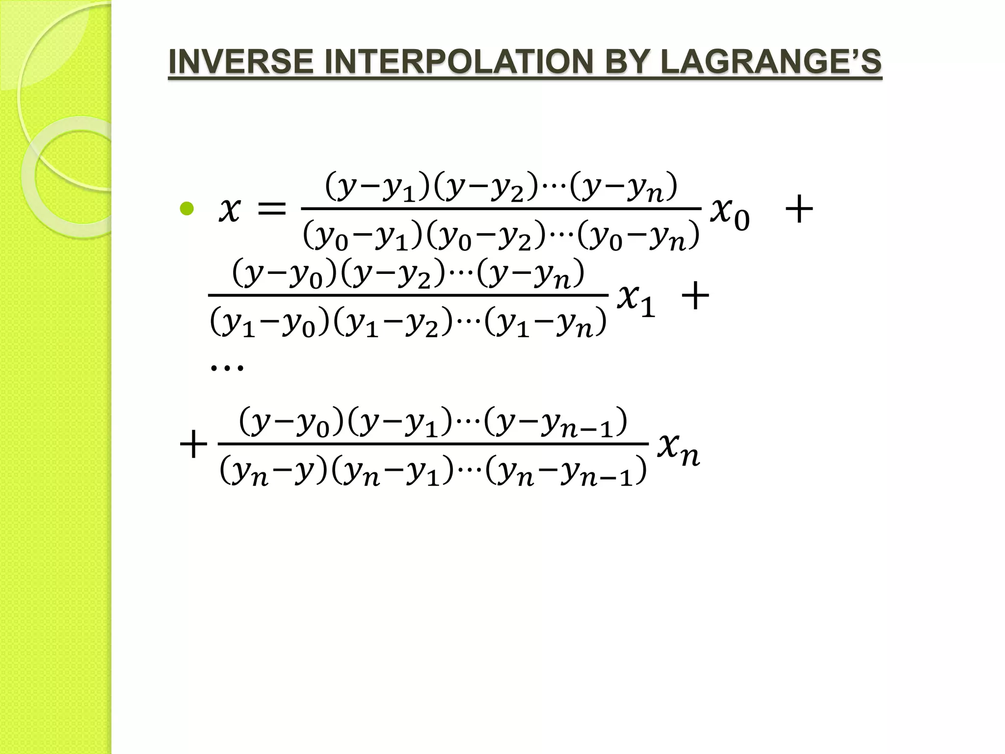 Interpolation | PPTX | Physics | Science