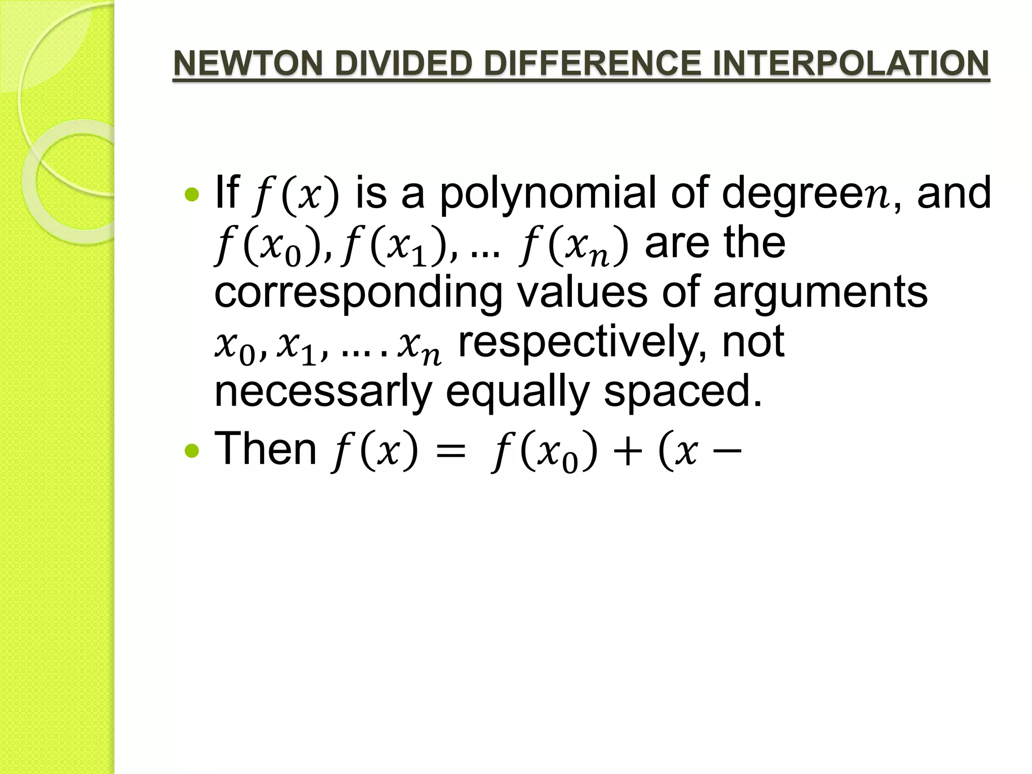 Interpolation | PPTX