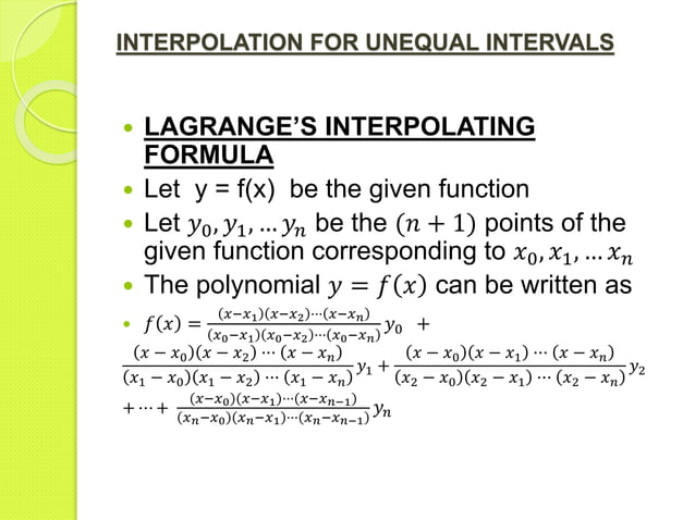 Interpolation | PPTX | Physics | Science