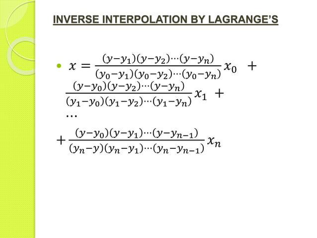 Interpolation | PPTX | Physics | Science