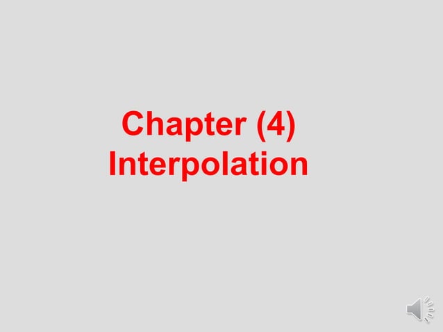 InterpolationInterpolation engineering math Dr Mostafa Ali Azhar ...