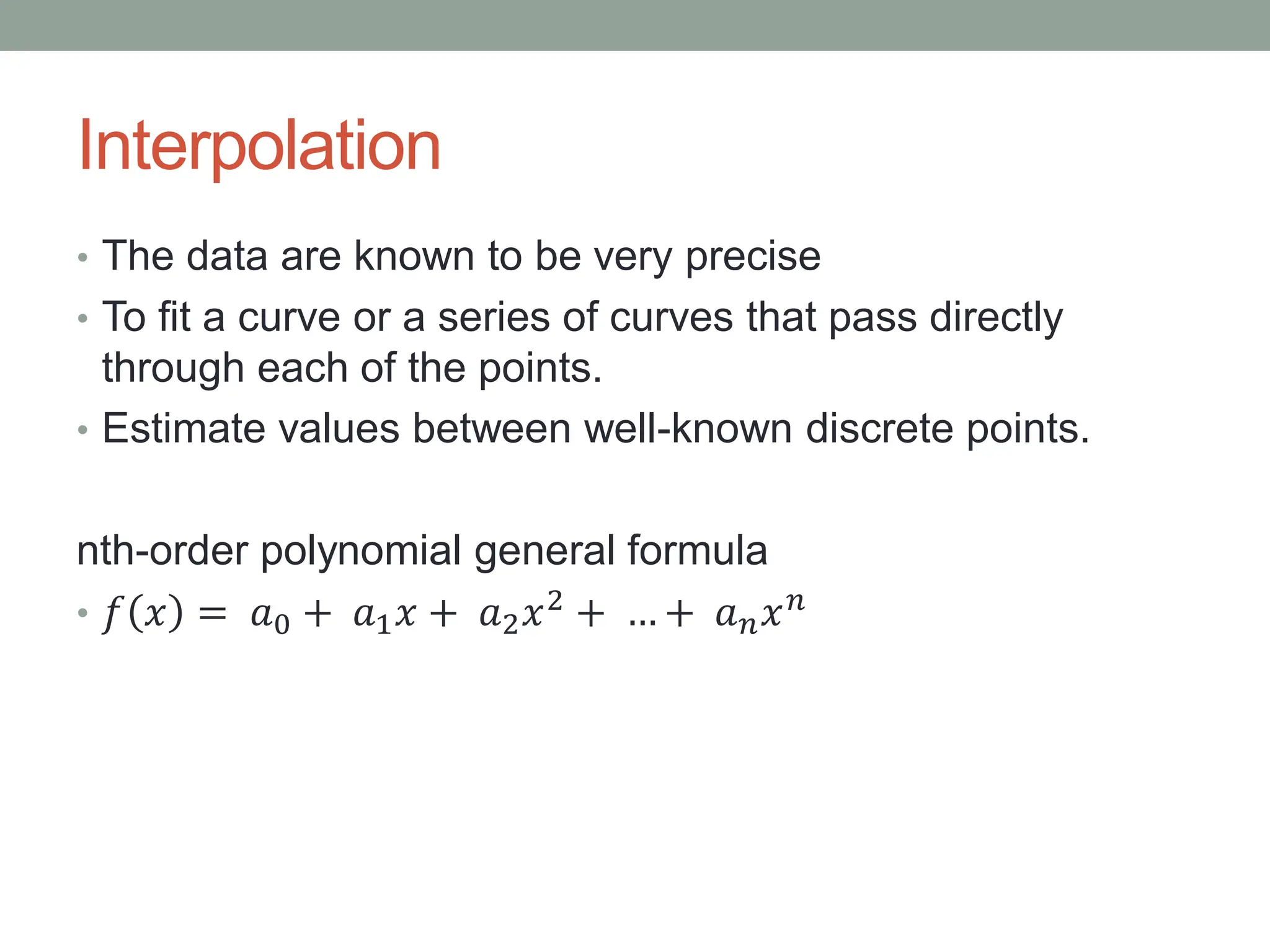 Interpolation(2) Numerical methods to CE Problems).pdf | Physics | Science