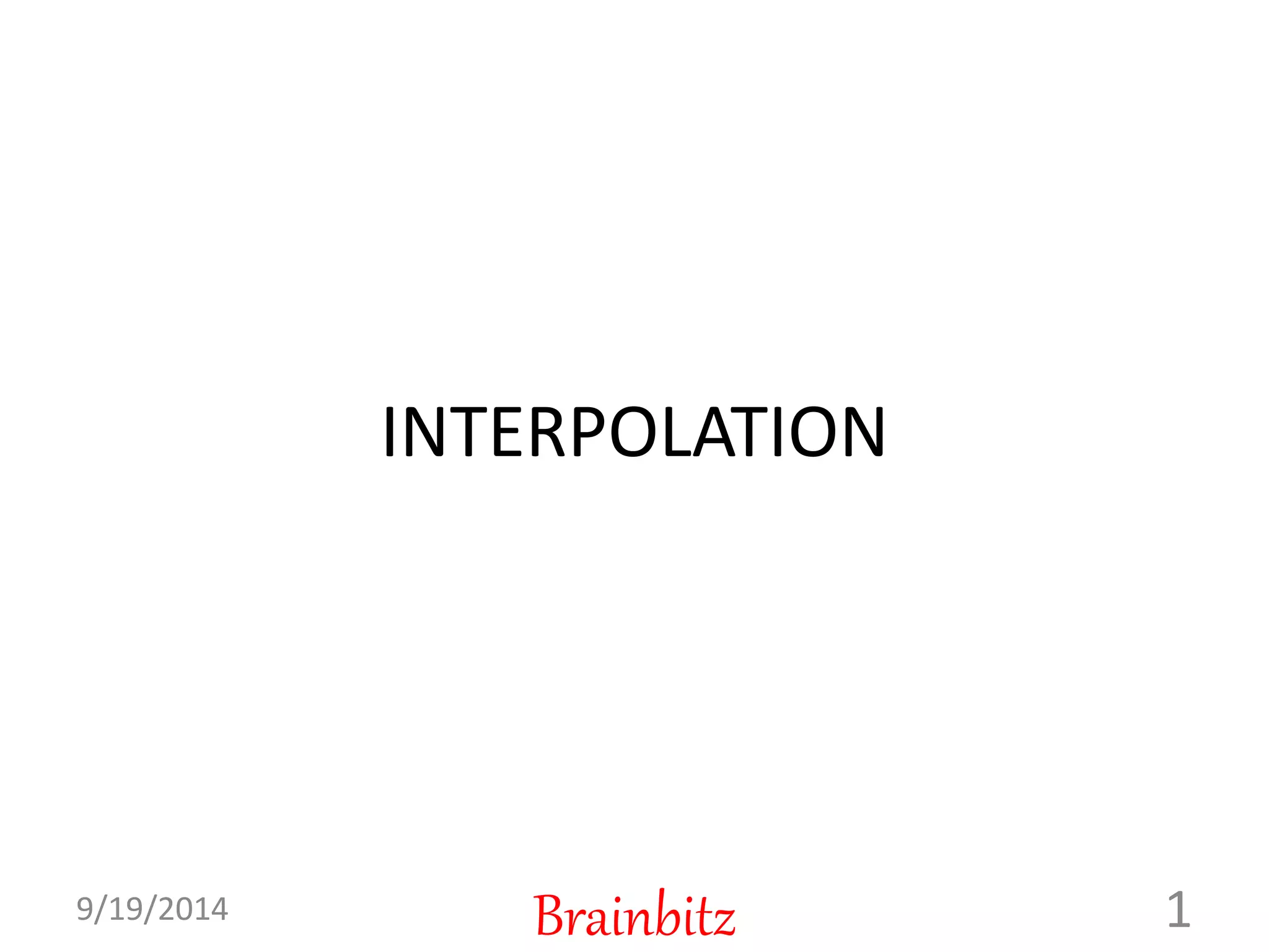 Interpolation And Extrapolation Pptx Computing Technology And Computing