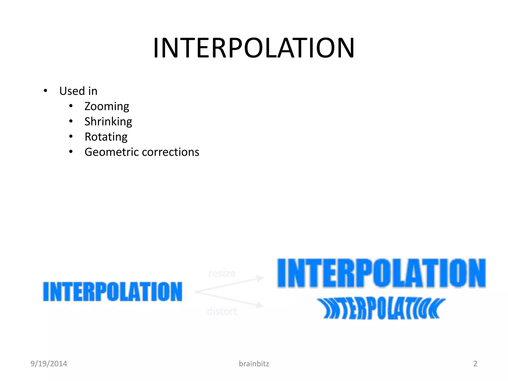 Interpolation and extrapolation | PPTX
