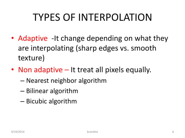 Interpolation And Extrapolation Pptx