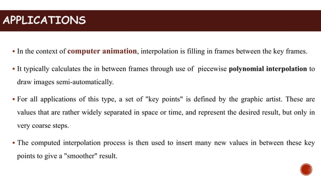 Interpolation and its applications | PPTX