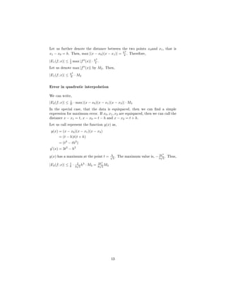 Interpolation techniques - Background and implementation | PDF