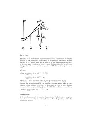 Interpolation techniques - Background and implementation | PDF