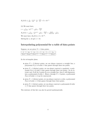 Interpolation techniques - Background and implementation | PDF