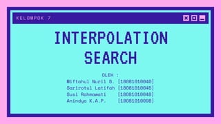 Interpolation search | PPT