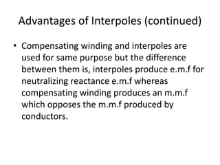 Interpoles of dc generetors | PPSX