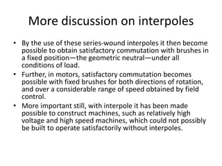 Interpoles of dc generetors | PPSX