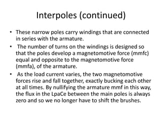 Interpoles of dc generetors | PPSX