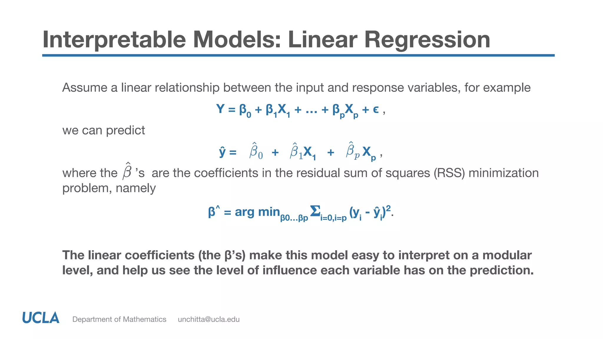 Interpretability in ML & Sparse Linear Regression | PDF
