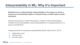 Interpretability in ML & Sparse Linear Regression | PDF