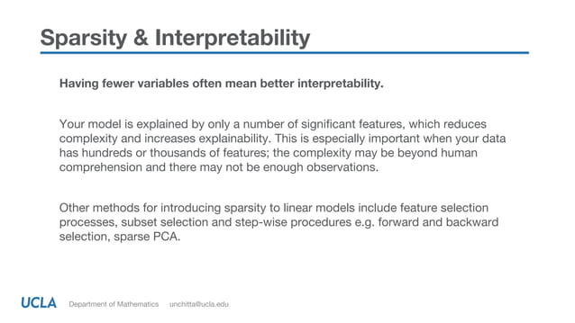 Interpretability In Ml And Sparse Linear Regression Pdf Technology
