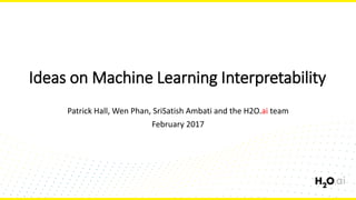 Interpretable machine learning | PPTX