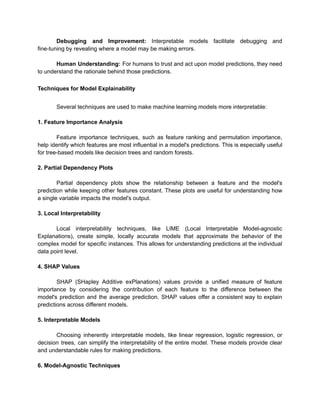 Interpretable Machine Learning_ Techniques for Model Explainability. | PDF