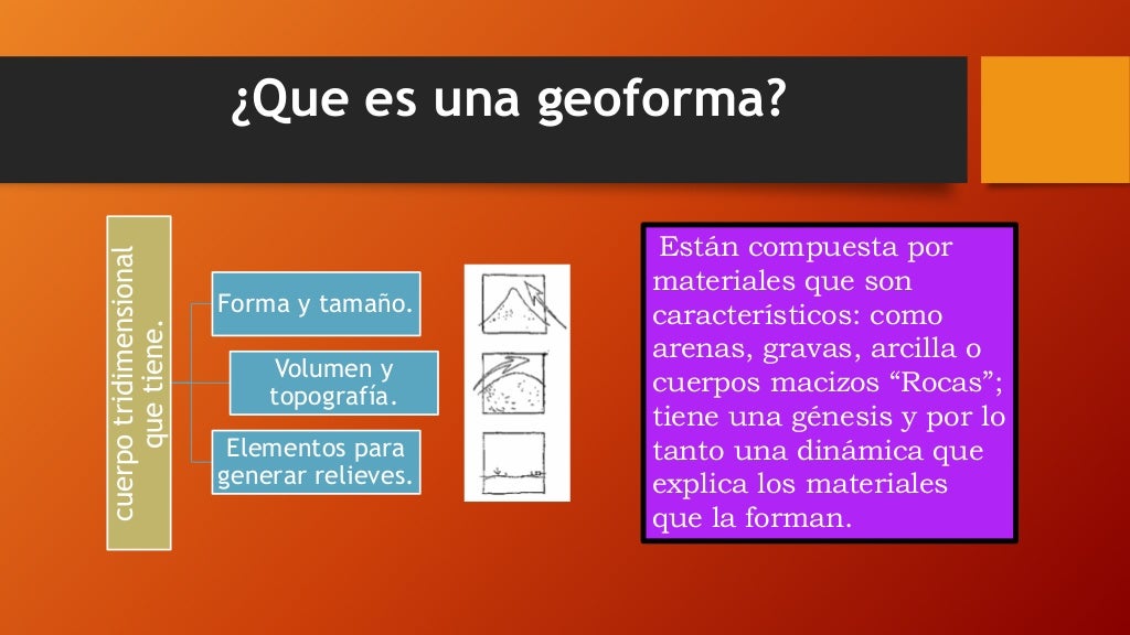 Interpretación de las geoformas.