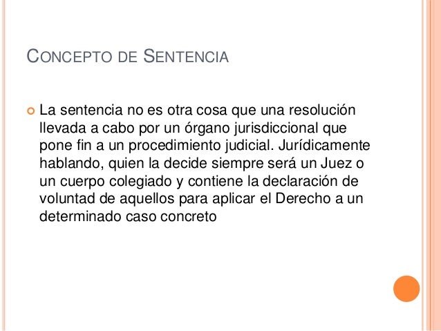 Interpretación de una sentencia