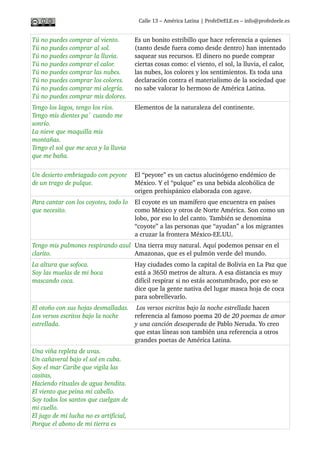 Calle 13 - Latinoamérica | Mi interpretación de la letra | PDF