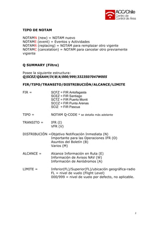 Interpretacion de NOTAM | PDF