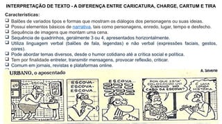 INTERPRETAÇÃO DE TEXTO - A DIFERENÇA ENTRE CARICATURA, CHARGE, CARTUM E ...