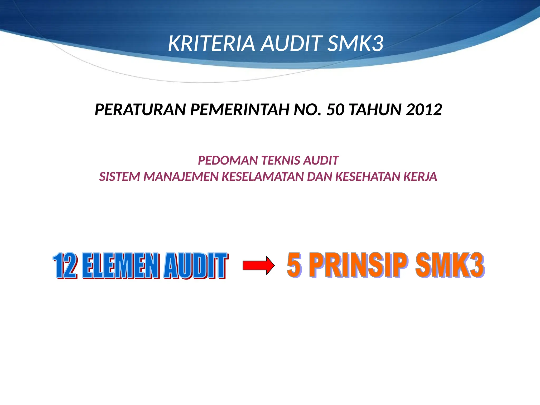INTERPRETASI Audit Internal SMK3 INTERPRETASI Audit Internal SMK3.pptx