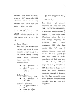 Interpretasi dari simbol π | DOCX