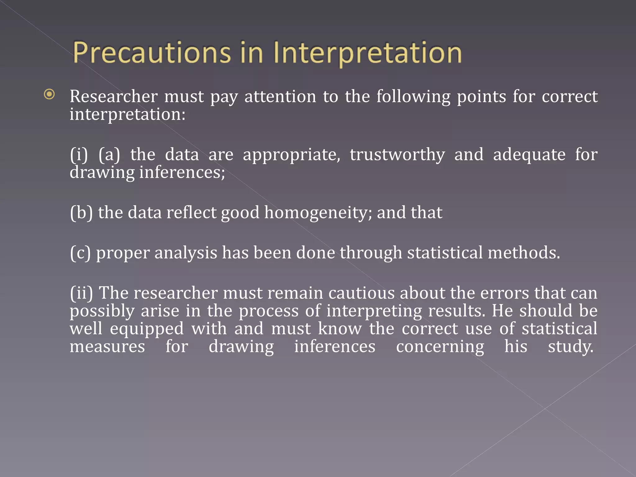 Interpretation of report writing | PPT