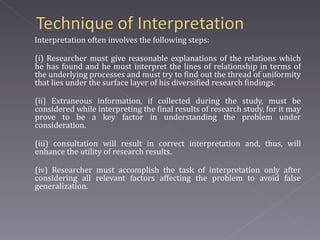 Interpretation of report writing | PPT