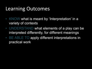 Interpretation | PPTX