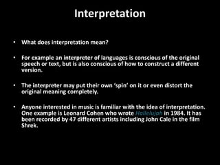 Interpretation | PPTX