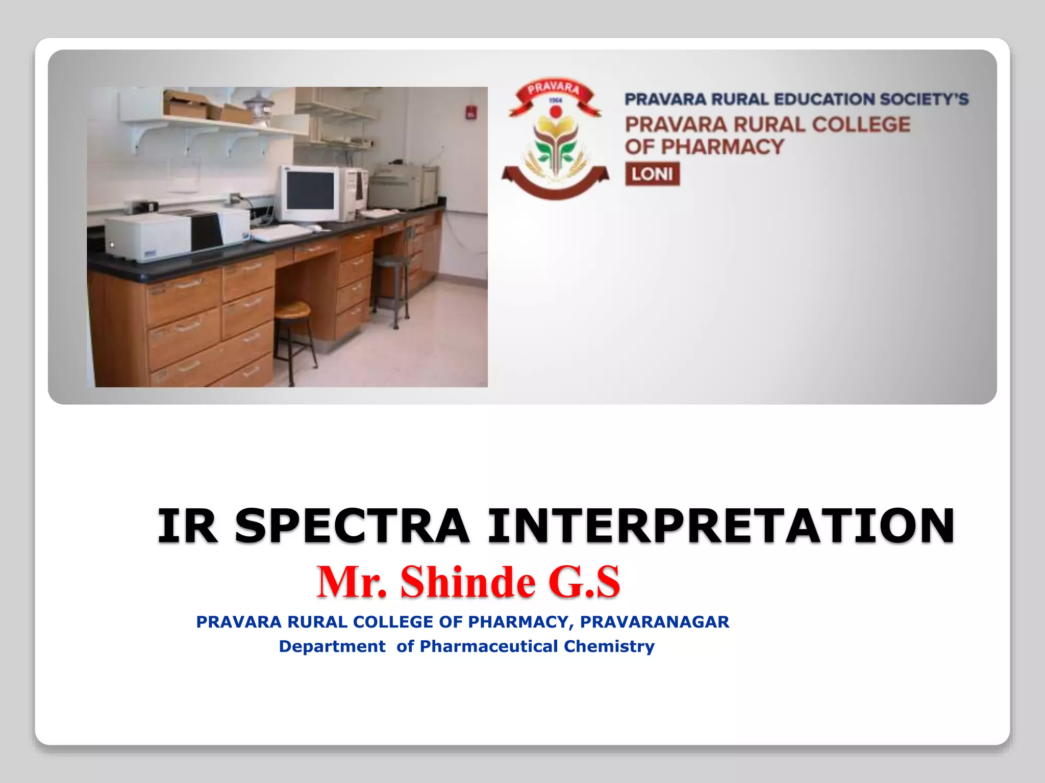 IR Spectra Interpretation | PPTX
