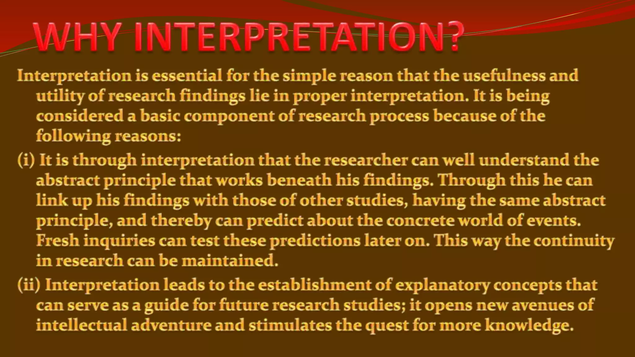 Interpretation - Meaning, Techniques and Precautions | PPTX