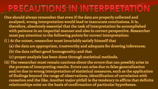 Interpretation - Meaning, Techniques and Precautions | PPTX