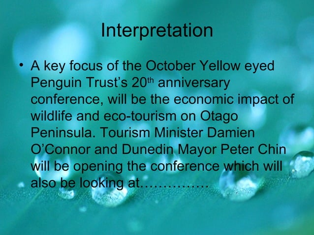 Interpretation in tourism | PPT