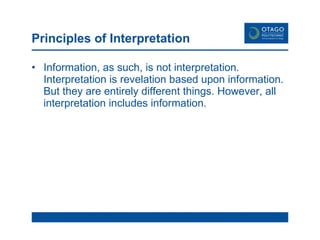 Interpretation - The Site | PPT