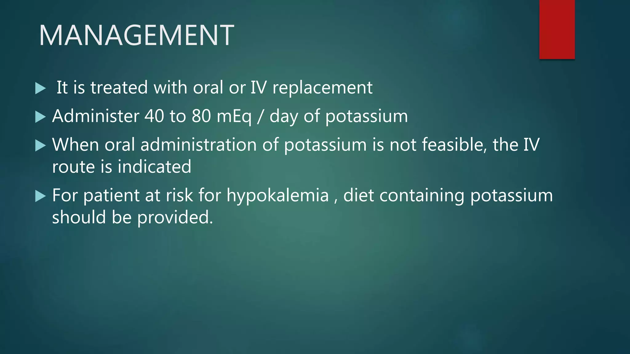 Interpretation and correction of given electrolyte abnormality | PPTX