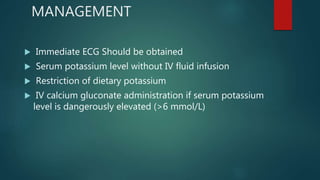 Interpretation and correction of given electrolyte abnormality | PPTX