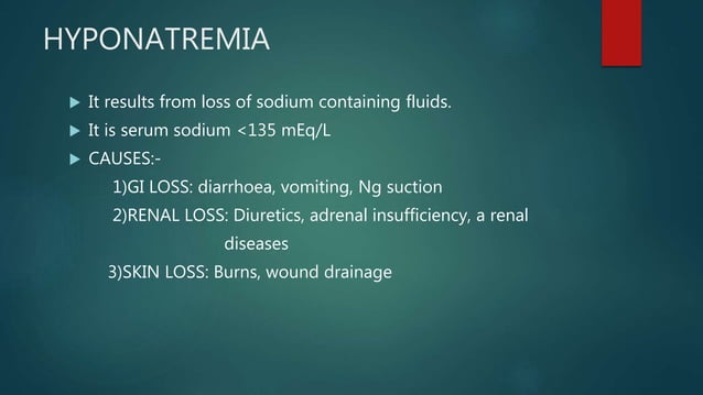 Interpretation and correction of given electrolyte abnormality | PPTX ...