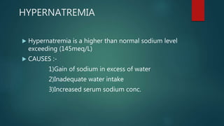 Interpretation and correction of given electrolyte abnormality | PPTX
