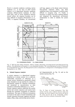 Interpretation and recognition of depositional systems using seismic data | PDF