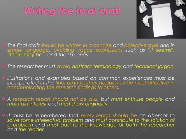 Interpretation and Report writing | PPT | Education