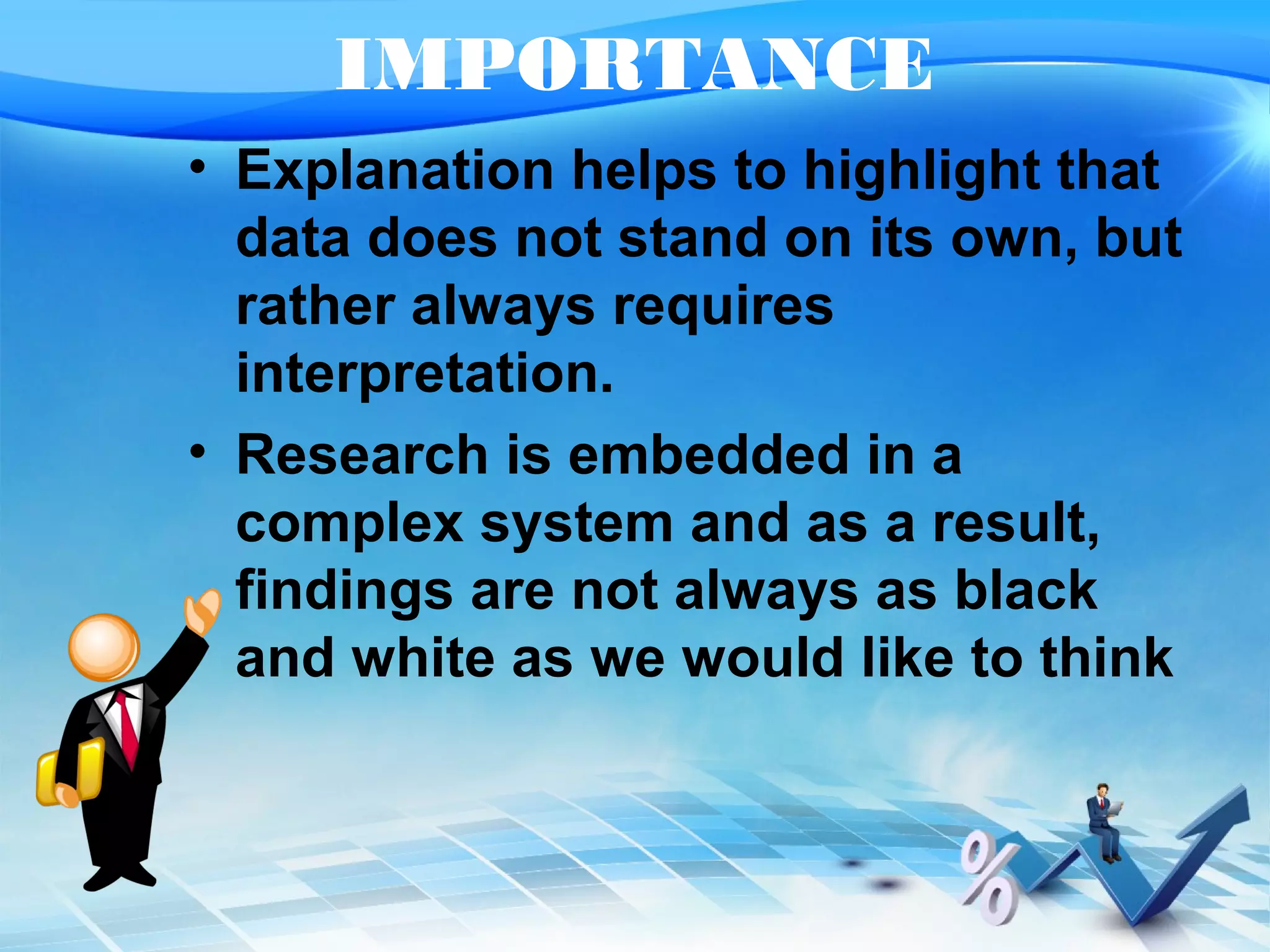Interpretation in report writing in RM | PPT