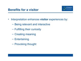 Interpretation In Tourism Op 08 | PPT