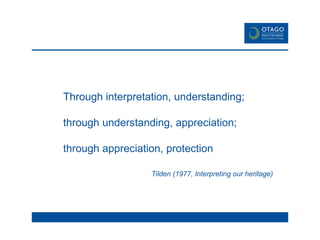 Interpretation In Tourism Op 08 | PPT