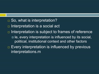 'Interpretation' by Jerome McGann Part 1 | PPTX